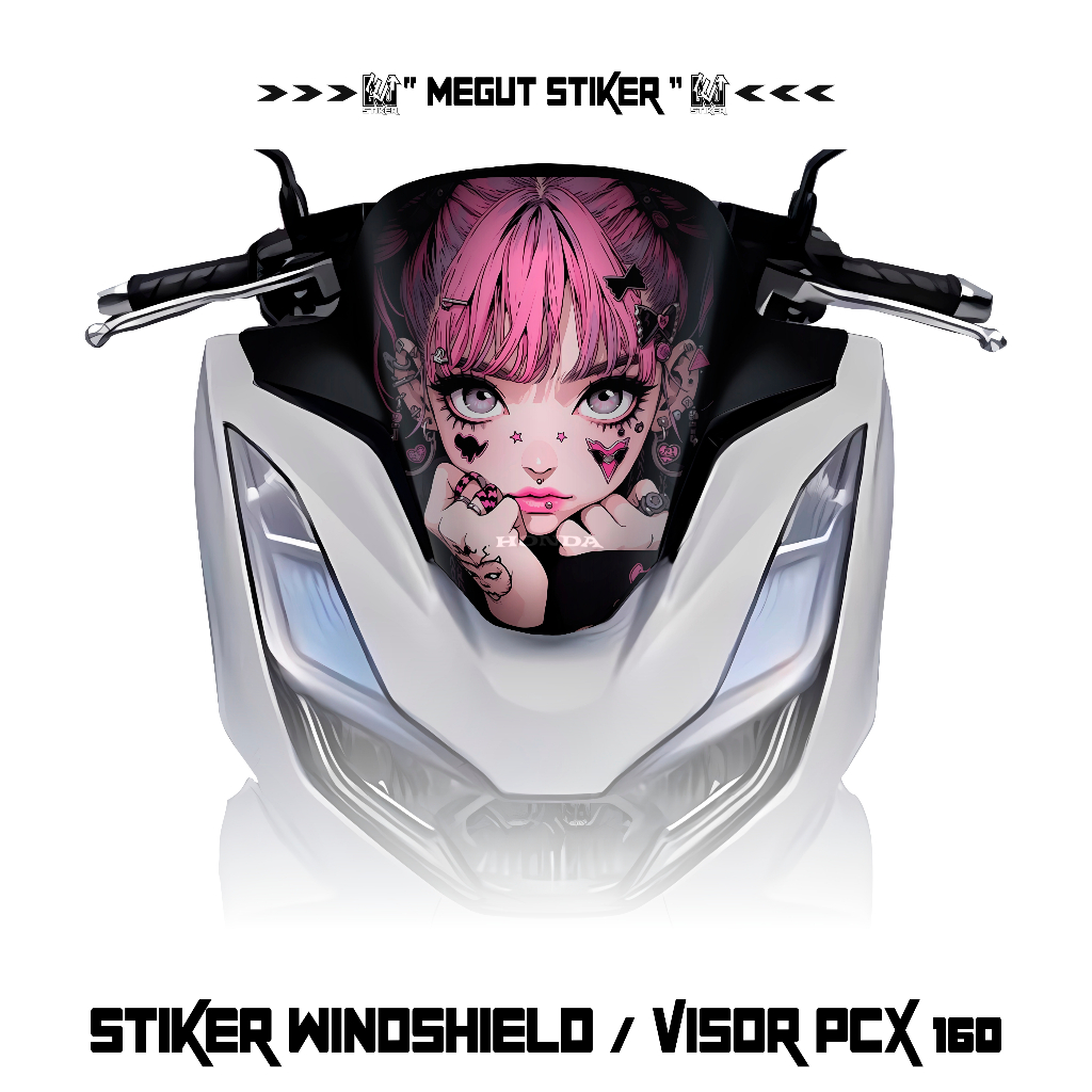 Jual STIKER VISOR PCX NEW 160 ( MOTIF 7 ) GAMBAR ANIME / STICKER ...
