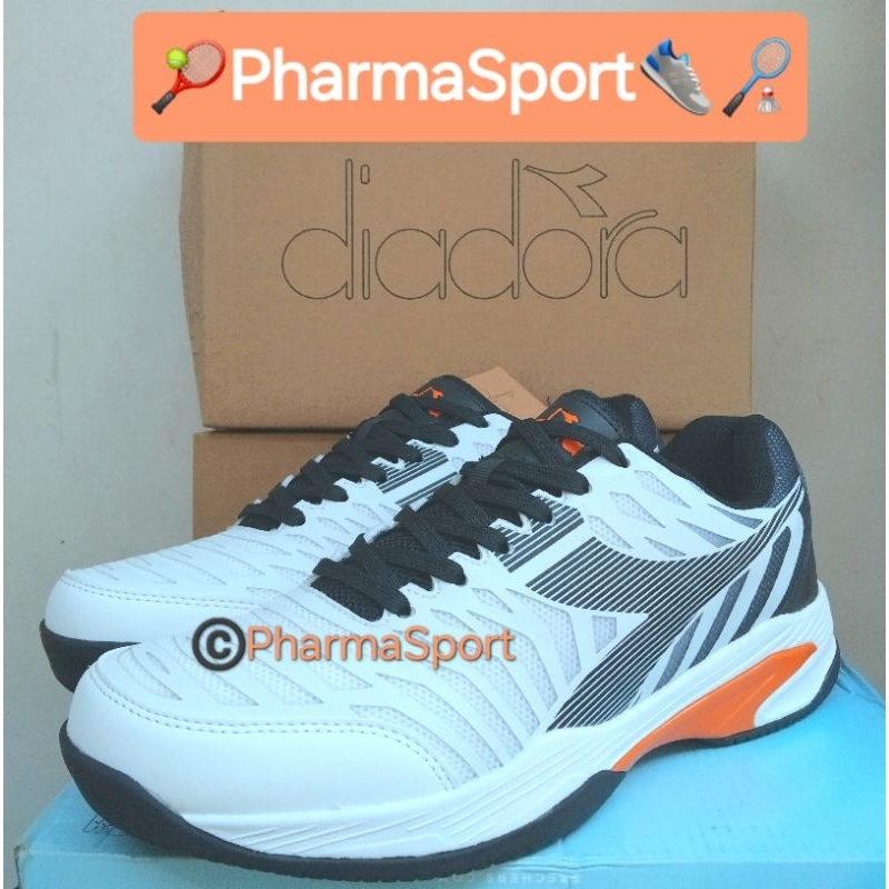 Jual Diadora KESUKI White Black Sepatu Tennis Bulutangkis Tenis Shoe ...
