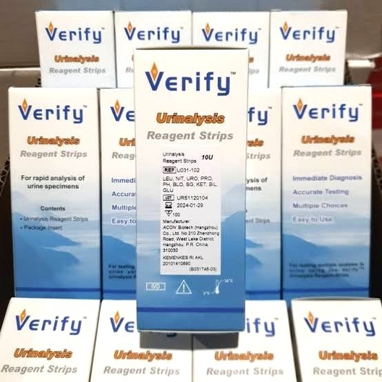 Jual Verify 10p isi 100 Strip / Urine Test 10 Parameter Isi 100 Stik ...
