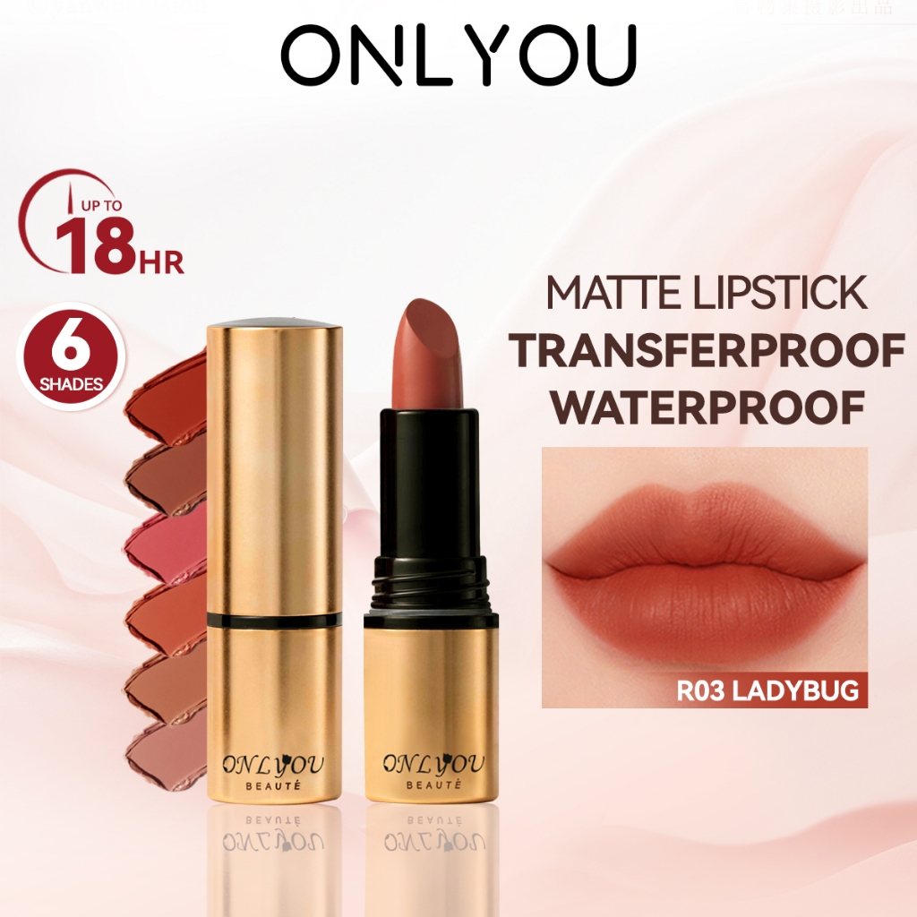 Jual ONLYOU Transferproof Matte Lipstick Warna Matte Sempurna dengan ...