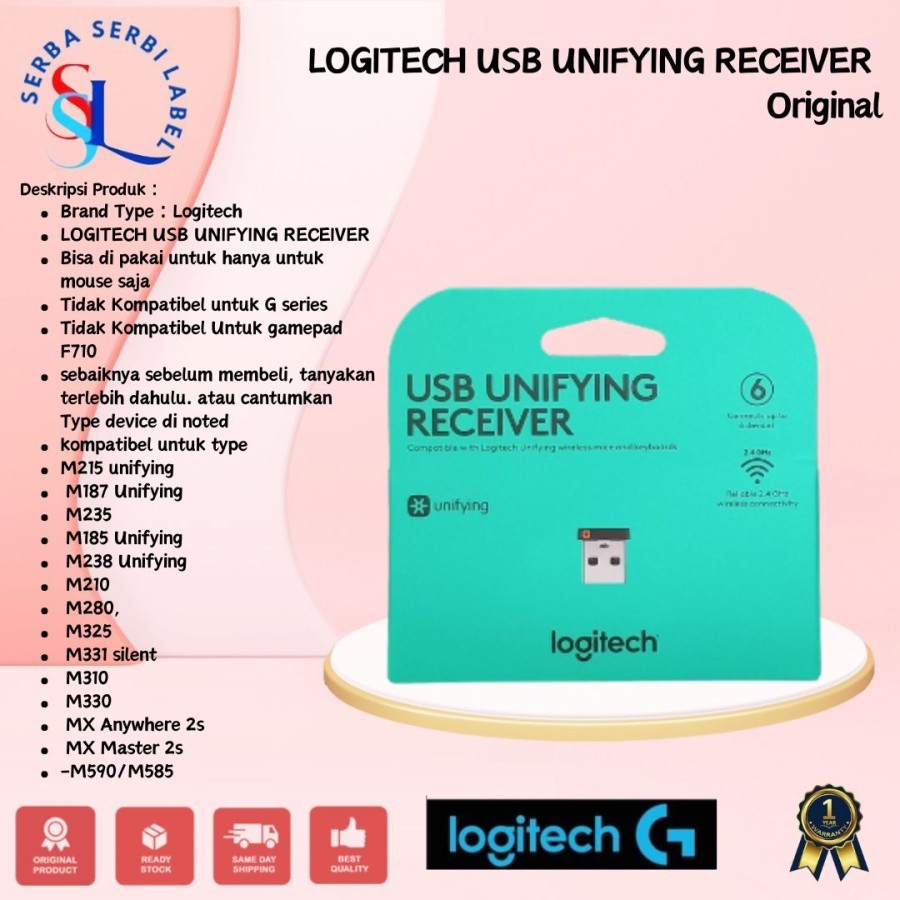 Jual Logitech USB Unifying Receiver Original Garansi Resmi | Shopee ...
