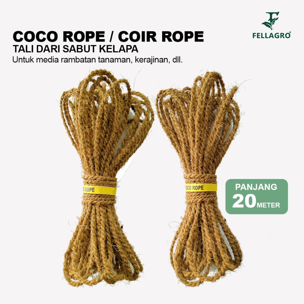 Jual FELLAGRO, COCO ROPE, TALI SERABUT KELAPA 20 METER 6 MILI, BUATAN ...