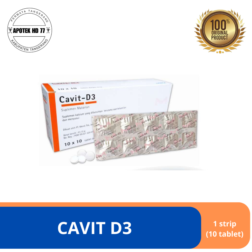 Jual CAVIT-D3 STRIP 1O TABLET | SUPLEMEN KESEHATAN | Shopee Indonesia