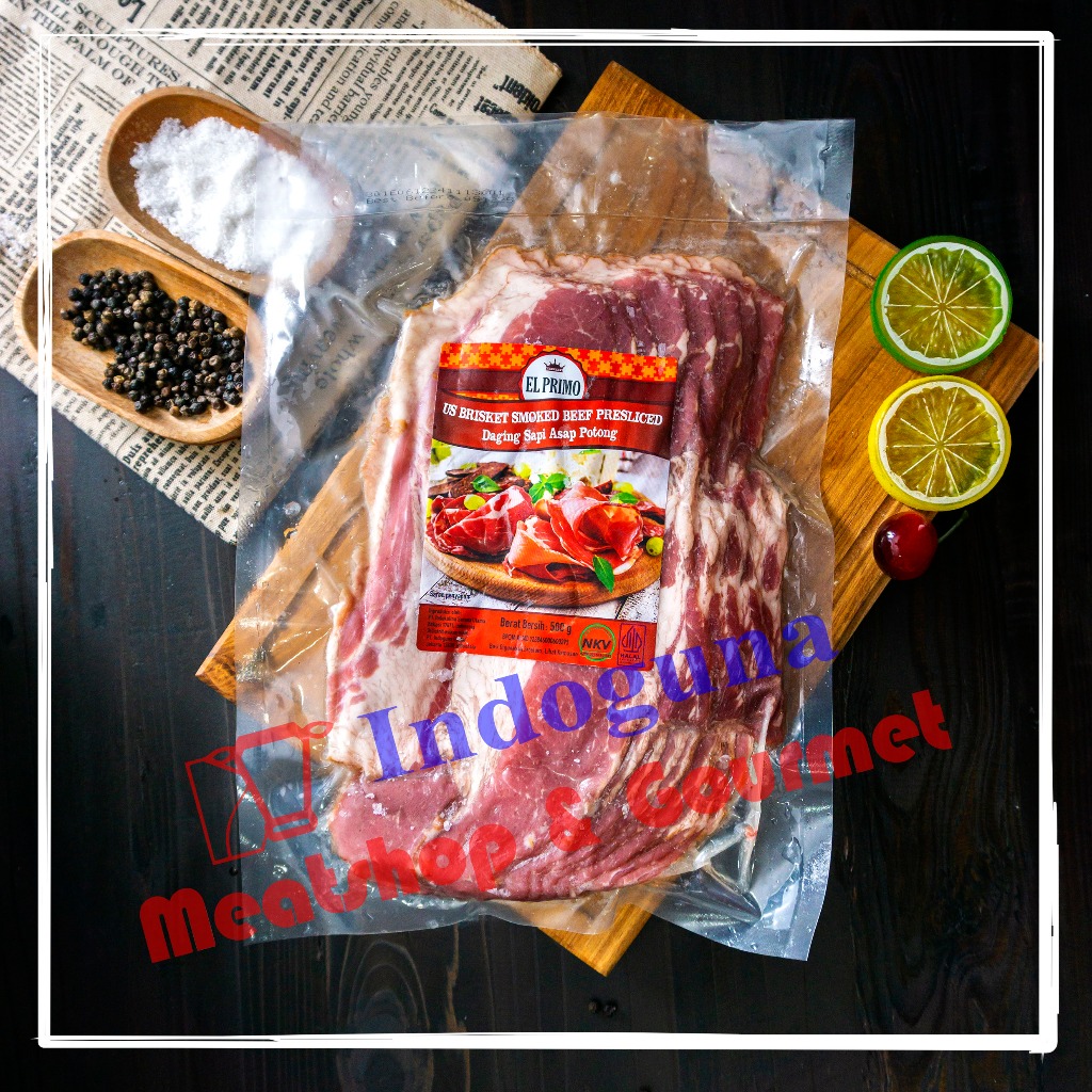 Jual El Primo US Brisket Smoked Beef Presliced 500gr | Shopee Indonesia