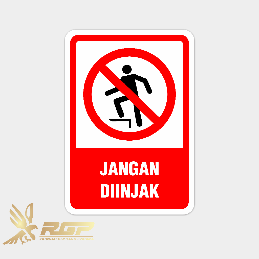 Jual Rambu Jangan Diinjak - Plat Alumunium | Shopee Indonesia