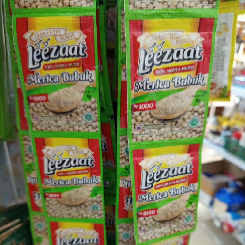 Jual Merica bubuk merk leezaat 4g (1 saset) | Shopee Indonesia