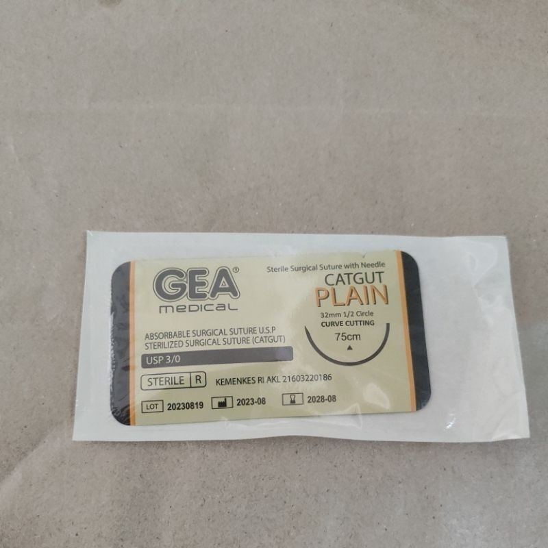 Jual Catgut Plain With Needle Benang Jahit Jarum Catgut Plain Sterile ...