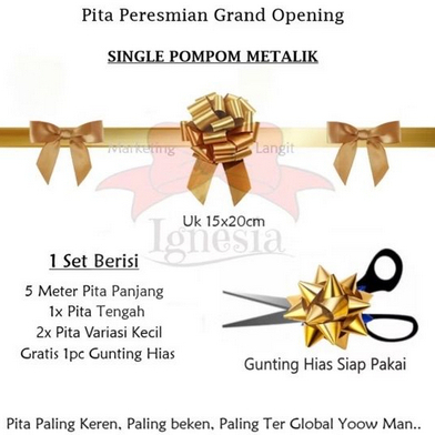 Jual Pita Peresmian Request Produk Custom Bahan Ukuran Warna Model ...