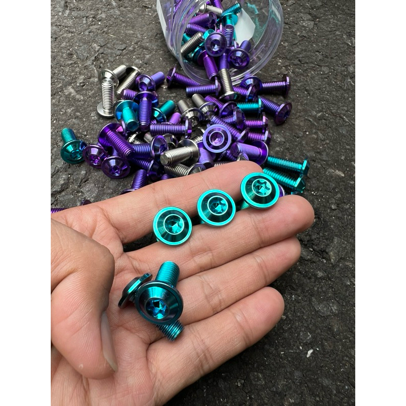 Jual Baut Disk Disc Piringan Cakram Depan Titanium M8x20mm PROTI satuan harga 1 biji Baut ...