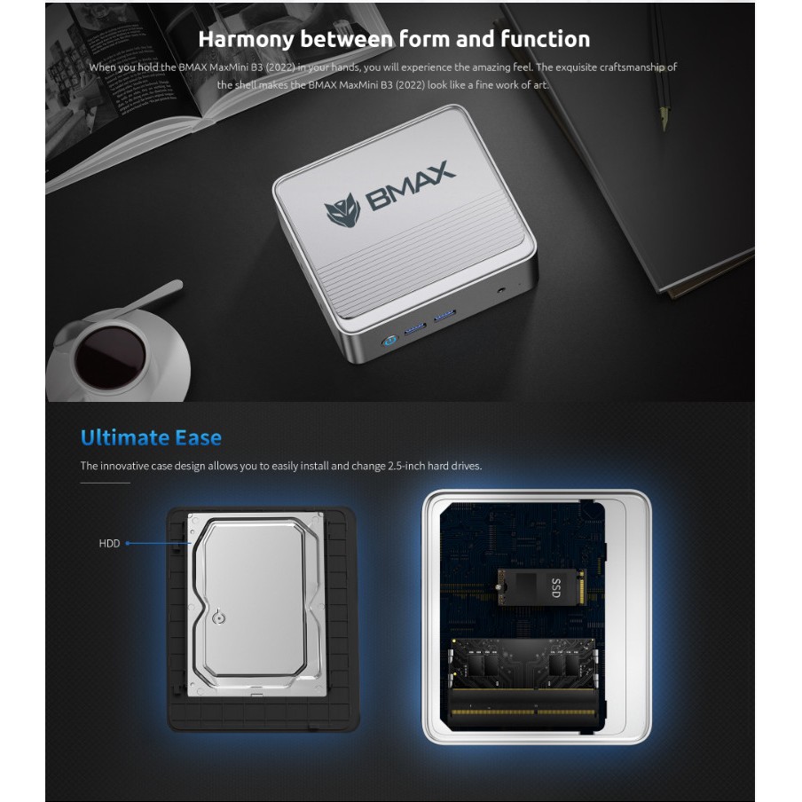 Jual Iware Bmax Mini PC B3 Intel Celeron N5095 8/256GB Windows 11 ...