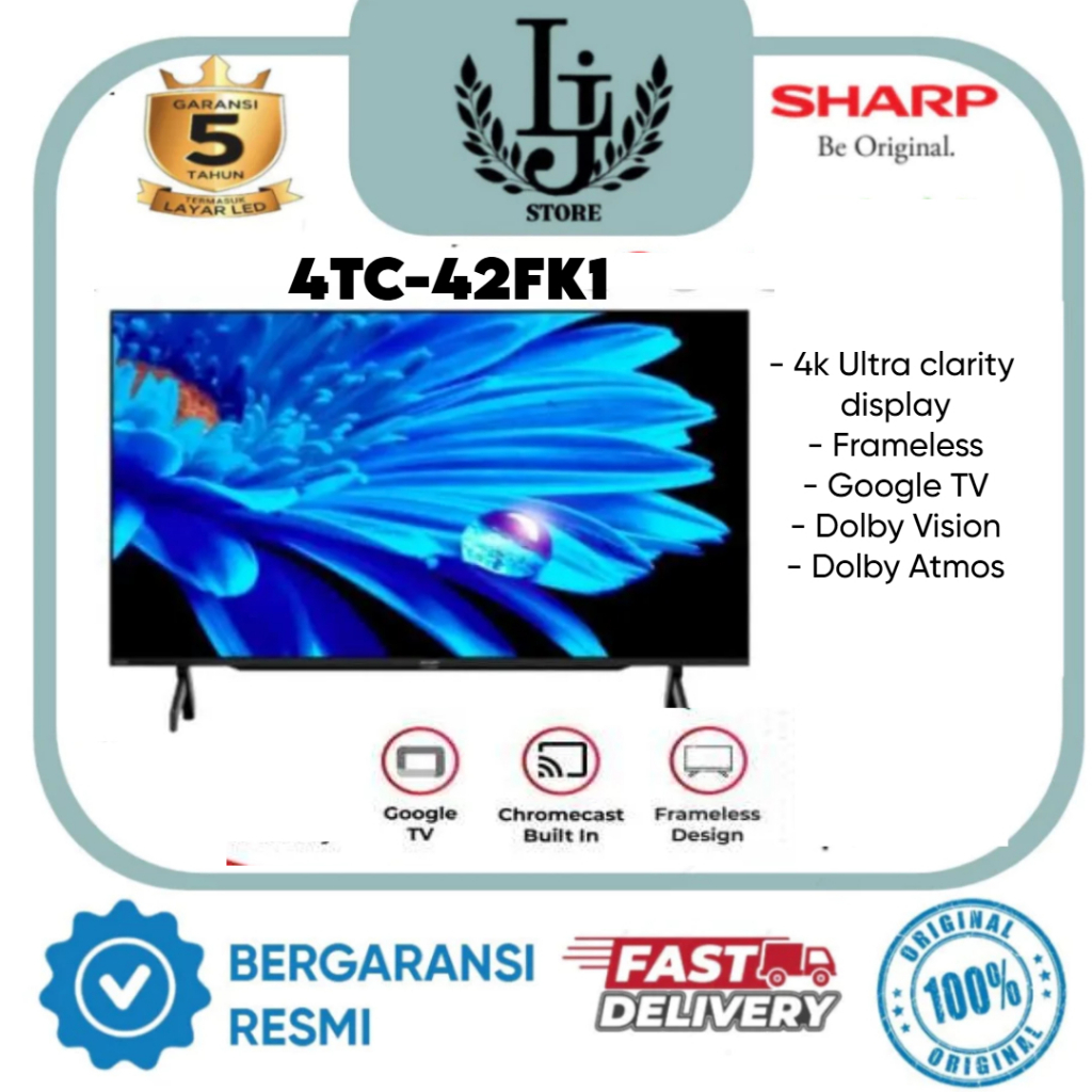 Jual TV LED Sharp 4TC- 42FK1i LED Sharp 42 Inch Android TV UHD 4K Sharp ...