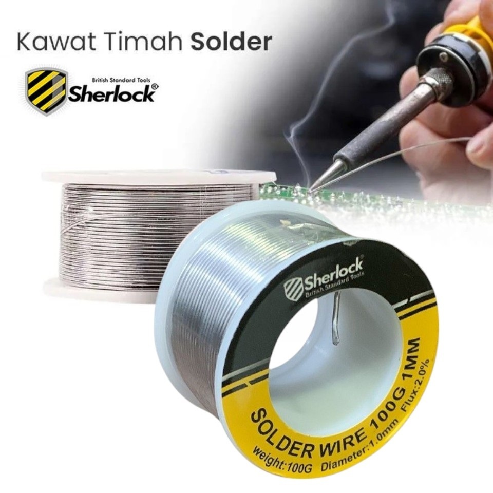 Jual Kawat Timah Solder Sherlock 1mm 100g | Shopee Indonesia