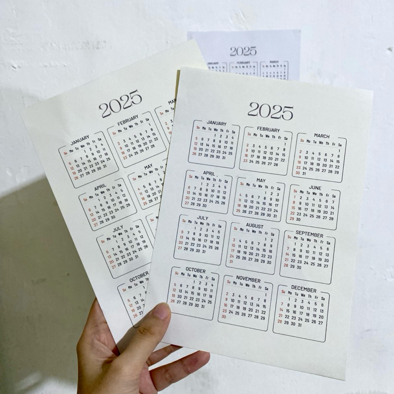 Jual [aisyjournal] Sticker poster calendar, stiker kalender aesthetic ...