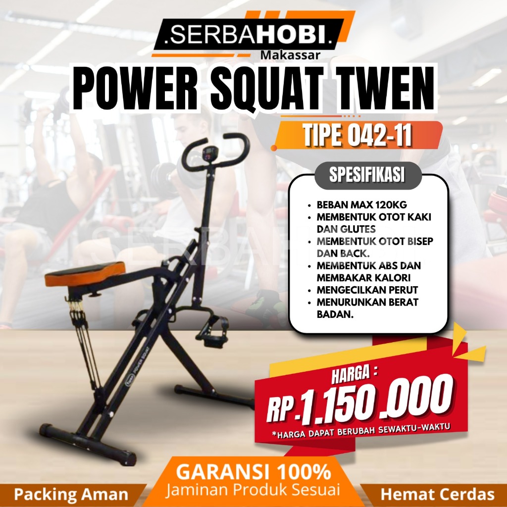 Jual Power Squat Twen / Power Squad Rider Fitur Lengkap / Alat Fitnes ...