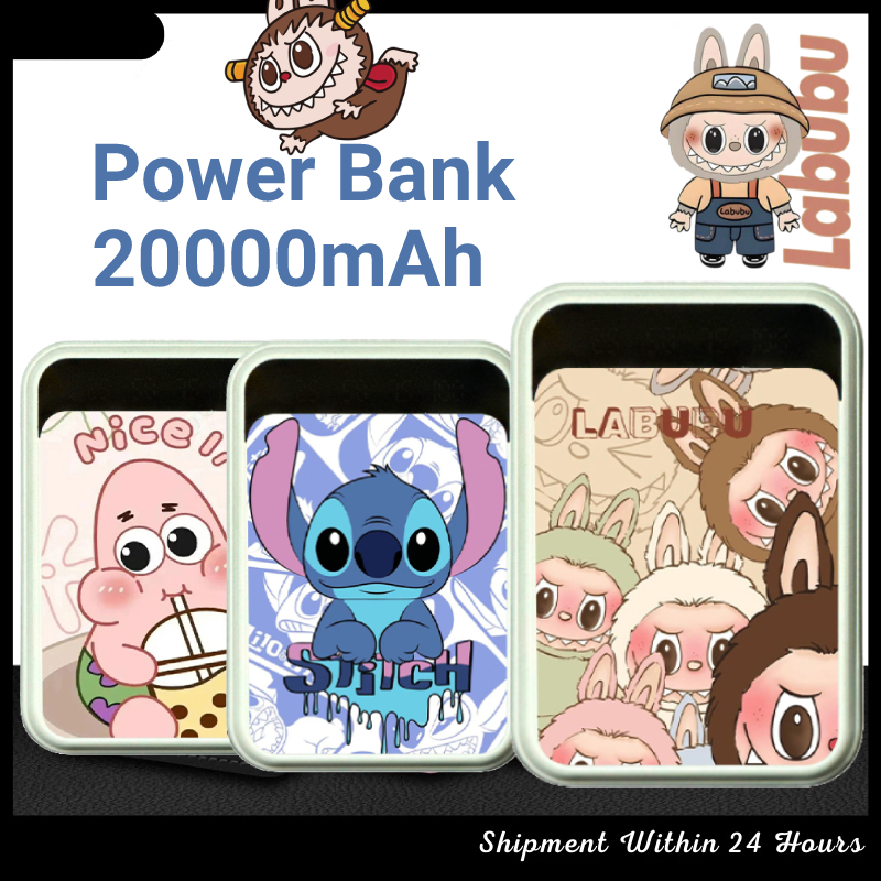 Jual Power bank 20000 mAh Labubu cute cartoon fast charging comes with ...