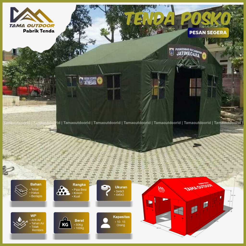 Jual Tenda Posko Regu Kemah Pengungsi - Bantuan Sosial Kesehatan Medis ...