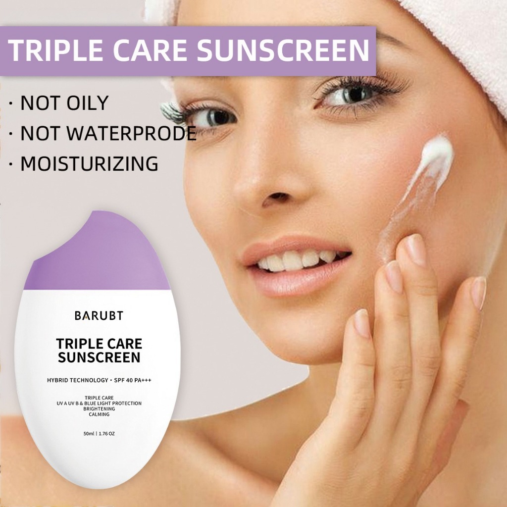 Jual Barubt Triple Care Sunscreen Tinted SPF 40 PA++++ 50ML CO508 ...