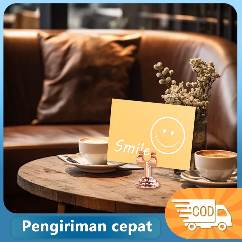 Jual Stand jepit menu meja holder nomor meja restaurant | Shopee Indonesia