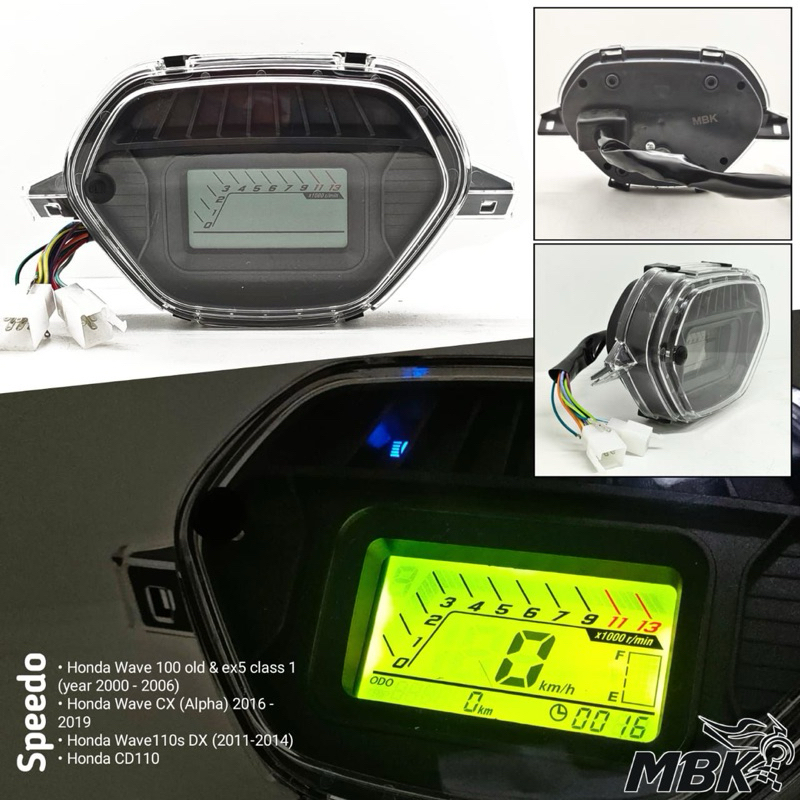 Jual SPEEDOMETER DIGITAL LED SUPRA X 100 WAVE 100 OLD / WAVE ALPHA 110 ...