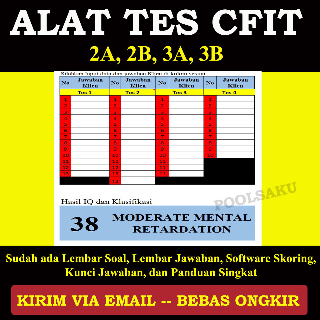 Jual Software Tes Psikologi Psikotes CFIT 3a 3 a 3b 3 b 2a 2 a 2b 2 b ...