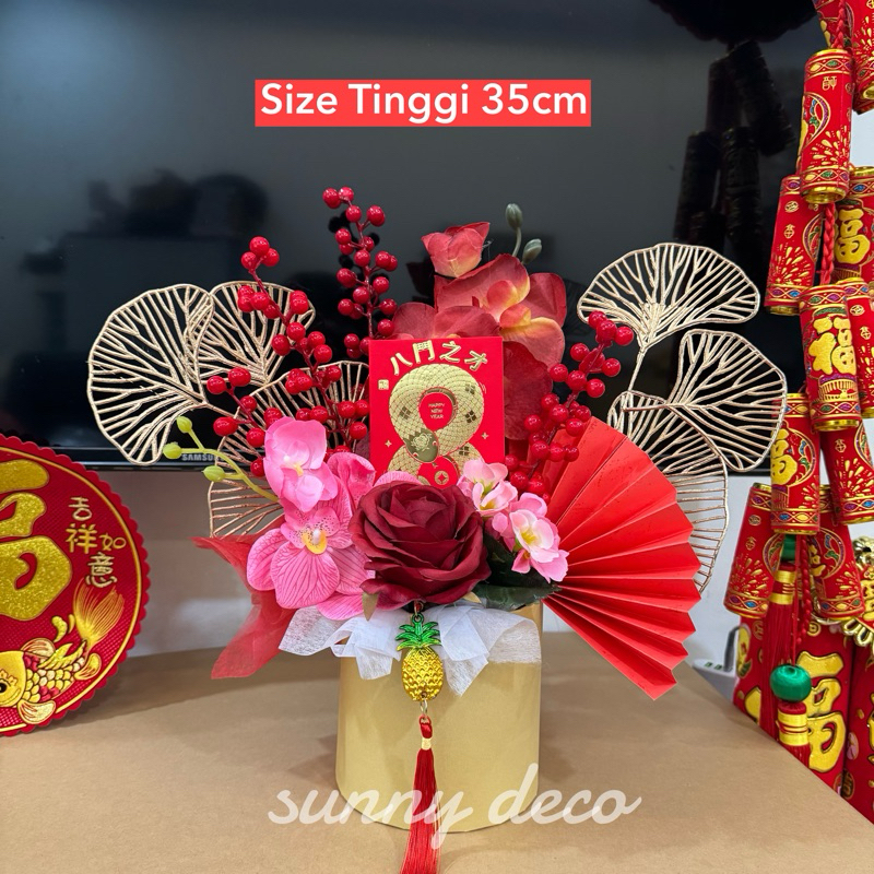 Jual Bunga Imlek Pohon Imlek sincia 2025 bunga cherry ginkgo emas Pussy ...