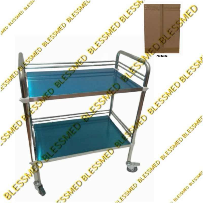 Jual Troli Instrument/Meja Instrumen 2 Rak/Susun Stainless (Knockdown ...