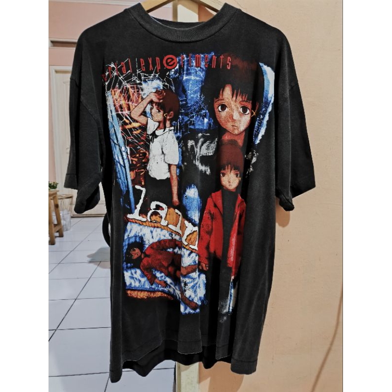 Jual Kaos Bootleg Serial Experiments Lain Faded | Shopee Indonesia