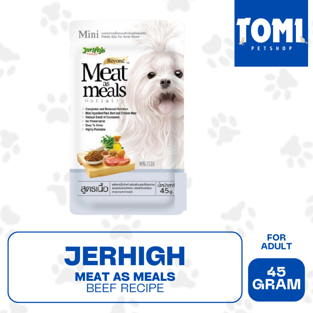 Jual Jerhigh Meat As Meals - Adult Dog Snack Food - Beef Recipe ...