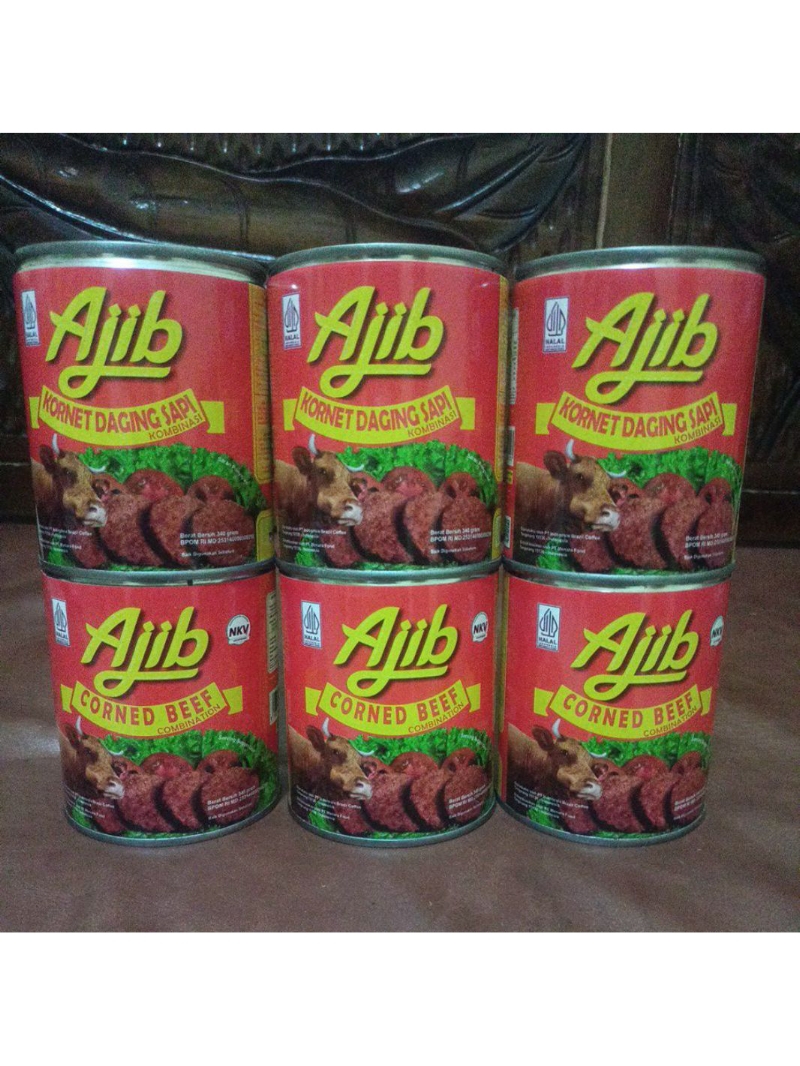 Jual Ajib Corned Beef 340gr / Kornet Daging Sapi 340gr | Shopee Indonesia