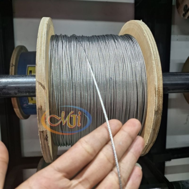 Jual Kawat Seling Stainless 0.5 0.8 1.2 1.5 1 2 3 mm Kabel Sling Anti Karat Tali Seling Stainles ...