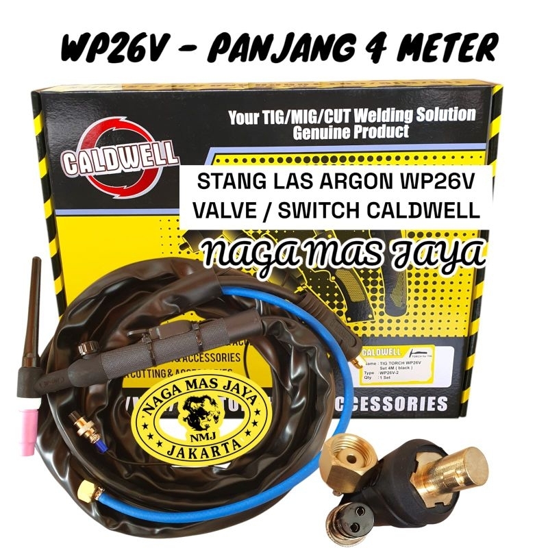 Jual STANG LAS ARGON CALDWELL WP26V WP26 4 METER / TIG TORCH STANG LAS ...