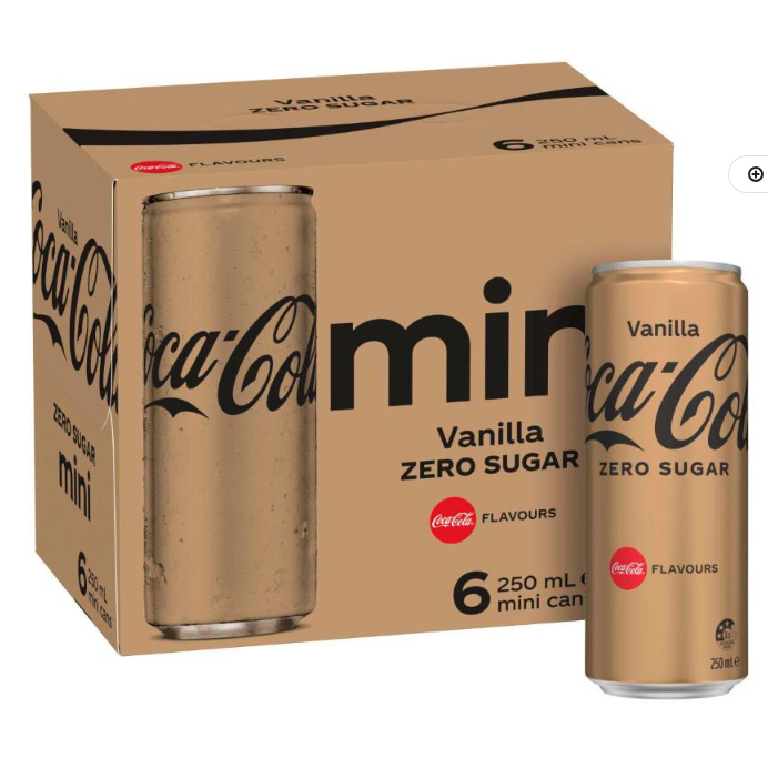 Jual Coca-Cola Zero Sugar Vanilla Soft Drink | 1 Pcs (250ml) | Shopee ...