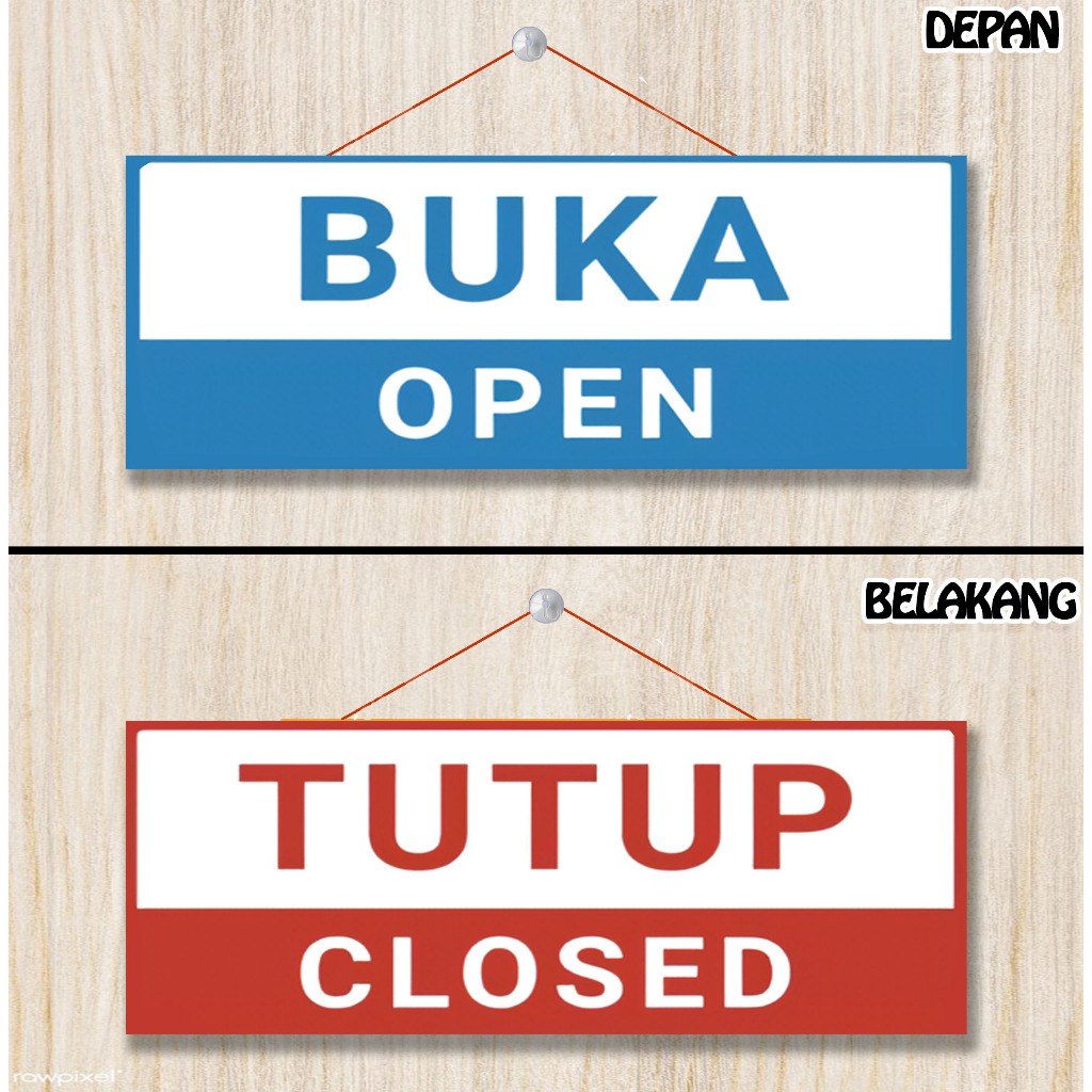 Jual BUKA TUTUP SIGN - BOLAK BALIK | Shopee Indonesia