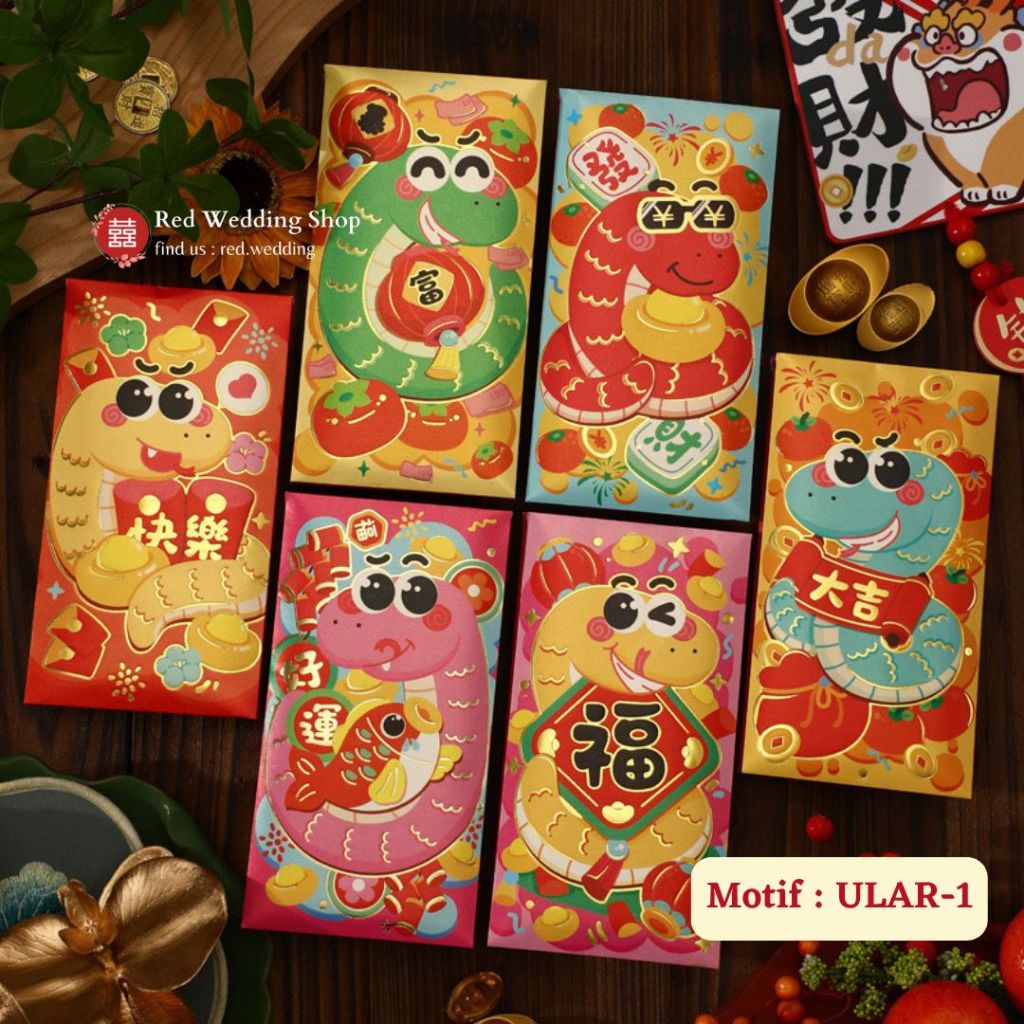 Jual ANGPAO BESAR CNY MOTIF ULAR IMLEK 2025 TAHUN SHIO ULAR | Shopee ...