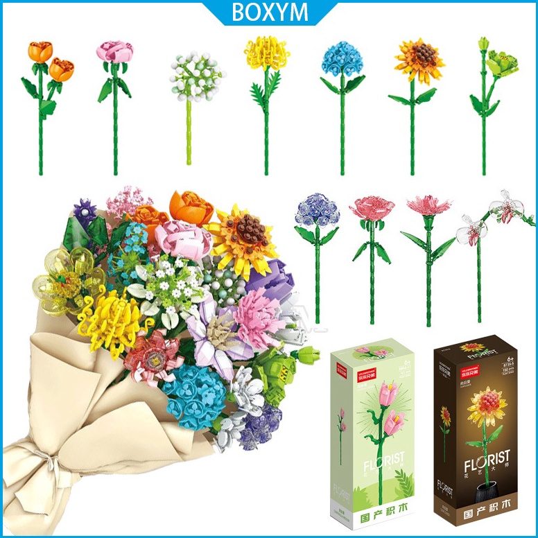 Jual Harga Max COD DIY Building Blocks Balok Susun Bunga Nano Flower ...