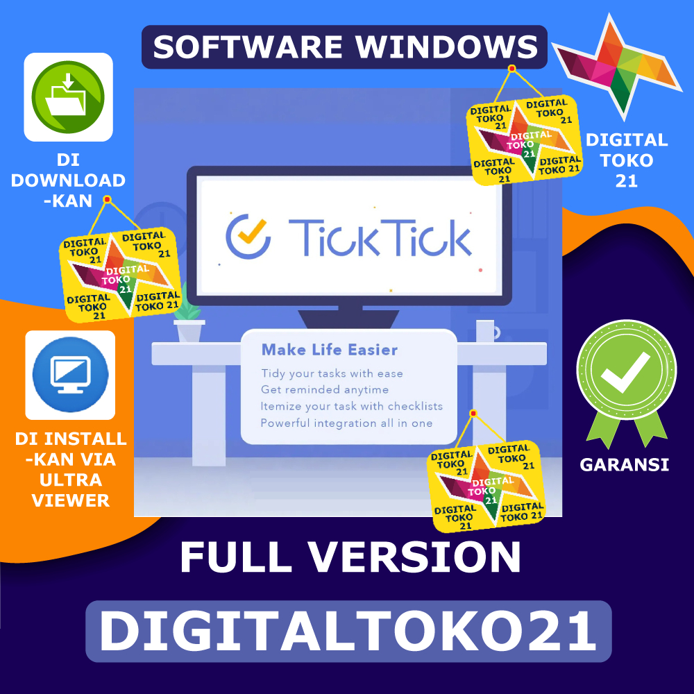 Jual [Diinstallkan] TickTick Premium 6.2.4 Full Version Software PC Komputer Laptop Windows ...