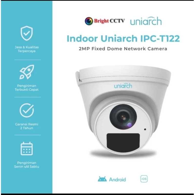 Jual UNIARCH IPC T-122 -APF28 2MP FIXED TURRENT IP CAMERA CCTV | Shopee ...