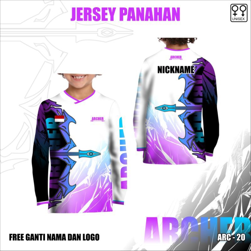 Jual Jersey anak panahan archer baju kaos panahan archer lengan panjang ...