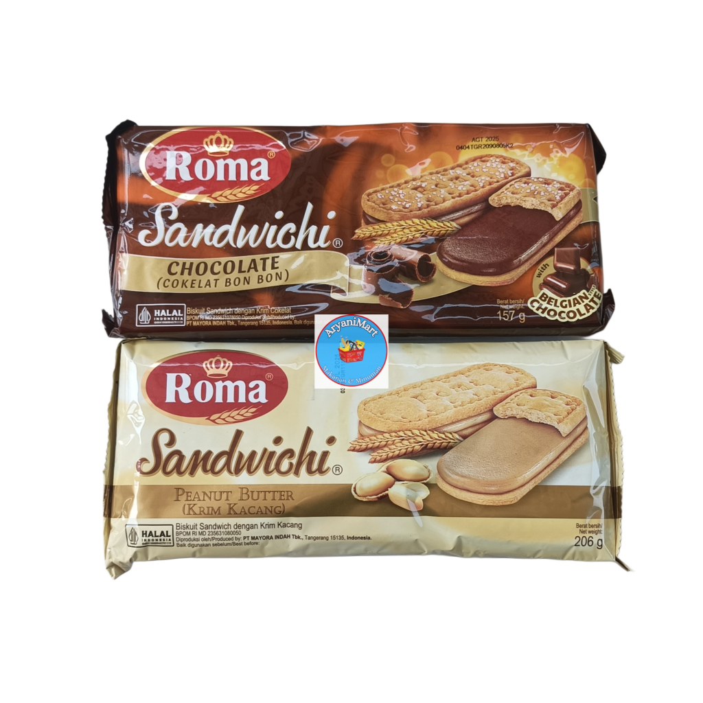 Jual Biskuit Roma Sandwich 206gr | Shopee Indonesia