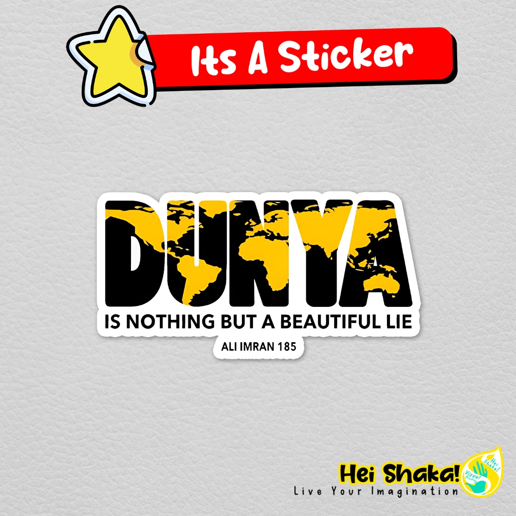 Jual Stiker Dunya is Nothing But A Beautiful Lie Ali Imran 185 Sticker ...
