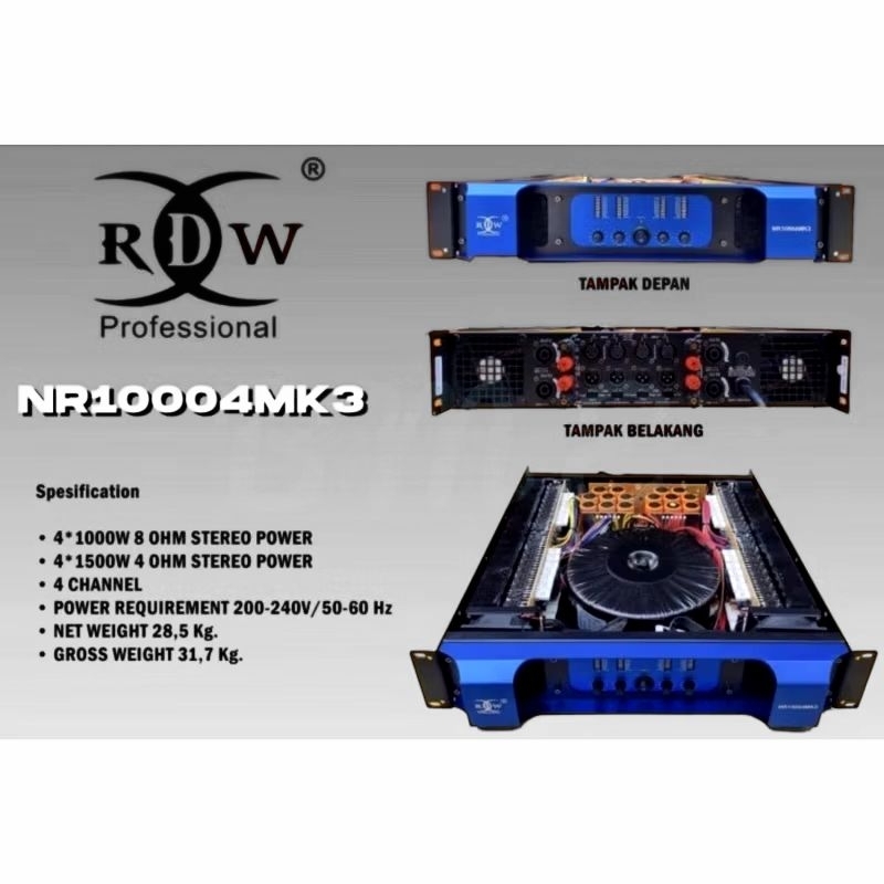 Jual Power amplifier RDW NR10004pro Nr10004 pro NR10004MK3 Original ...