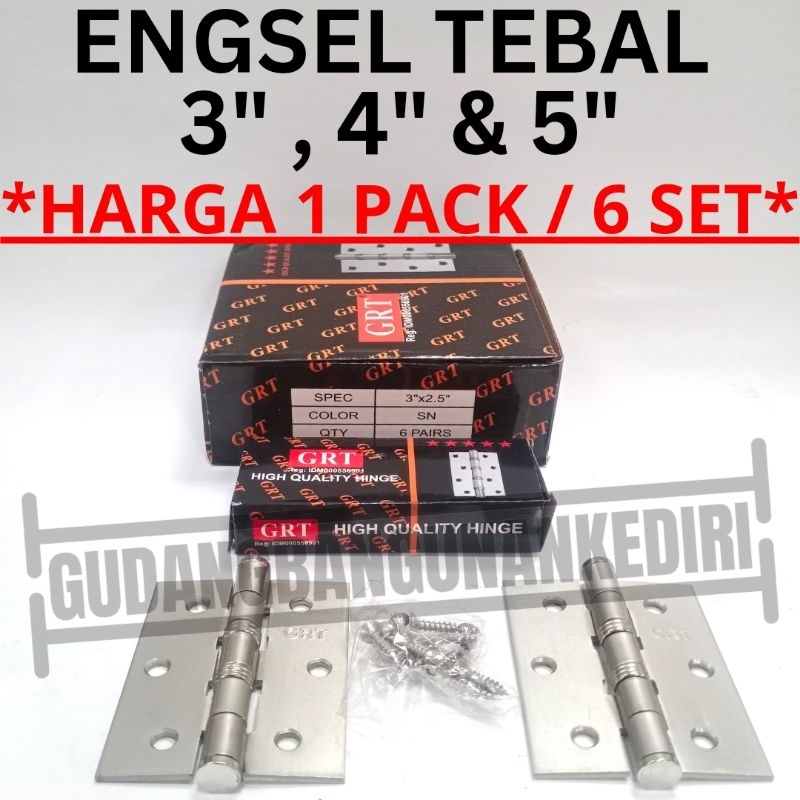 Jual [1 PACK PACKING AMAN] engsel pintu jendela putih gold black hitam ...