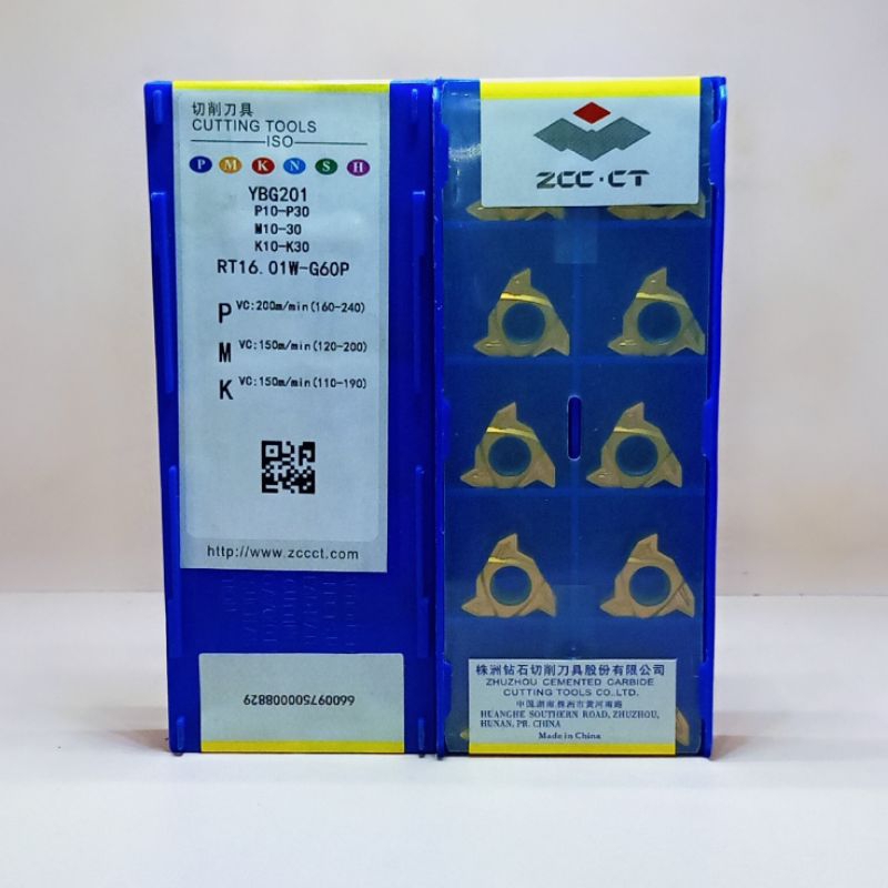 Jual INSERT RT16 01W-G60P ZCC-CT YBG201 Mata pisau Drat ulir luar Er16 ...