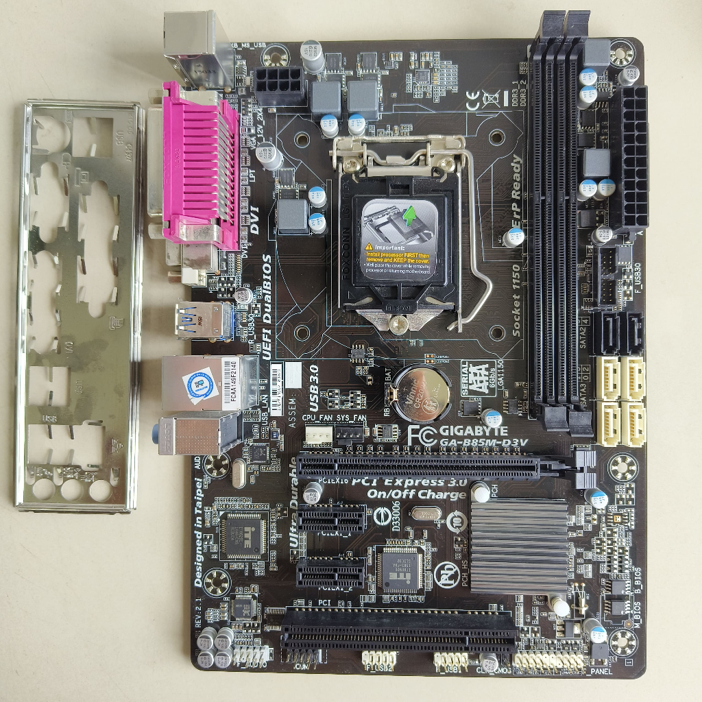 Jual MAINBOARD GIGABYTE GA-B85M-D3V LGA 1150 DDR3 GEN4 MICRO ATX | Shopee Indonesia