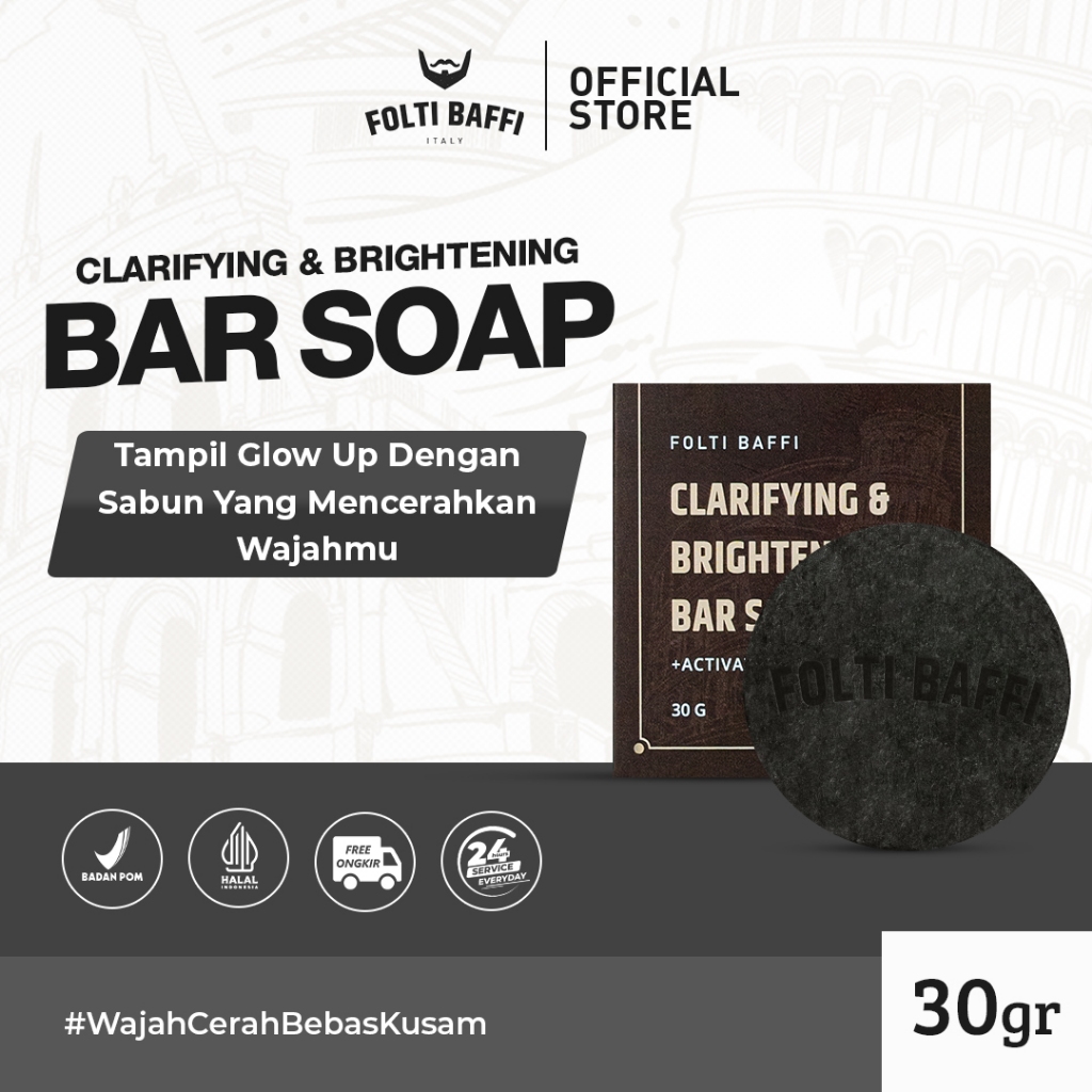 Jual Folti Baffi Brightening Bar Soap - Sabun Batang Pembersih dan ...