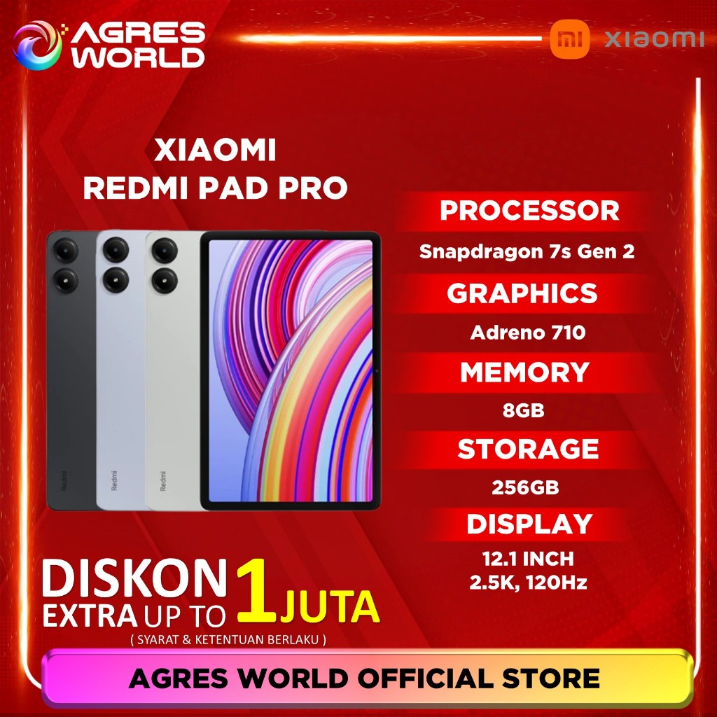 Jual Xiaomi Redmi Pad Pro (8/256GB) | Snapdragon 7s Gen 2 Mobile ...