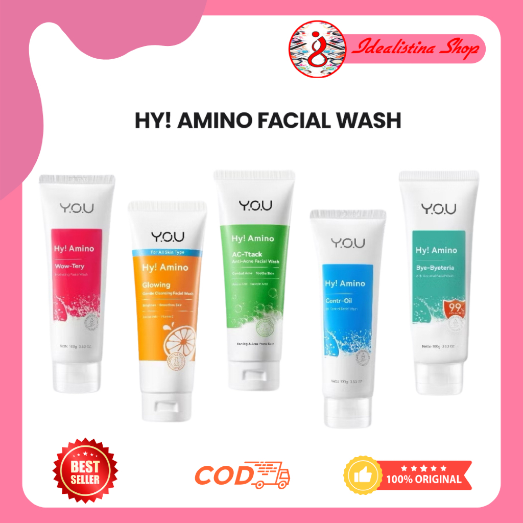 Jual You Y.O.U Hy! Amino Facial Wash 100ML | Shopee Indonesia