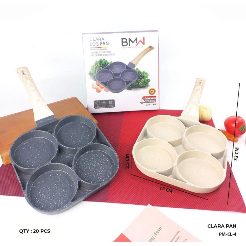 Jual Wajan Penggorengan Telur BMW 4 Lubang Anting Lengket Pancake Egg ...