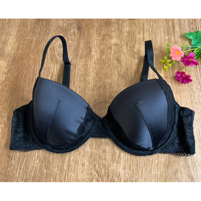 Jual H&M BRA BERKAWAT BUSA TIPIS 34B 36B 36C 38B BH HITAM | Shopee ...