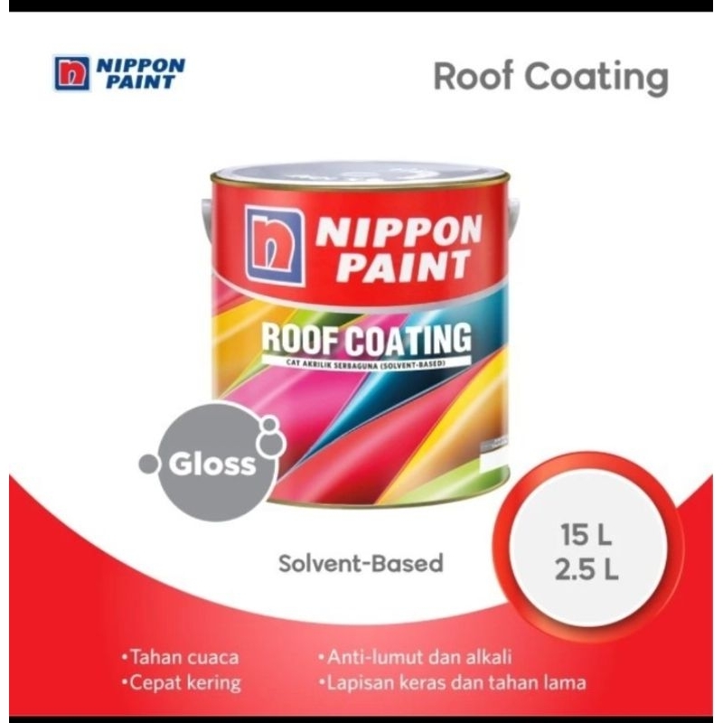 Jual NIPPON PAINT-NIPPON ROOF COATING -2,5LTR-CAT GENTENG SOLVEN BASE ...